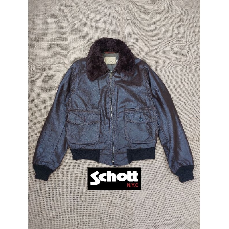 Jual Schott USA G1 Vintage Leather Jacket Bomber Pilot Jaket Kulit Classic Retro Army Military ...