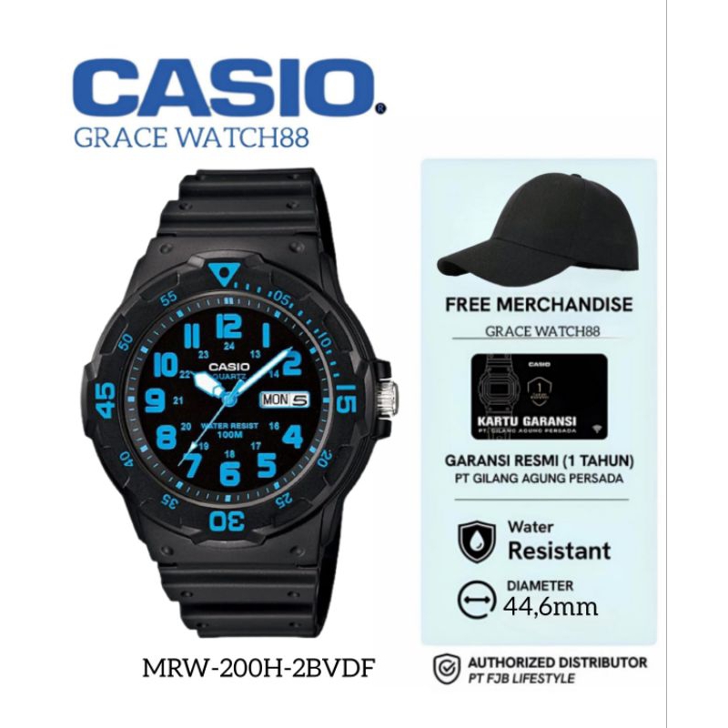 Jual Jam Tangan Pria Casio Original MRW-200H-2BVDF / Jam Tangan Analog Casio Mrw-200h-2bvdf ...