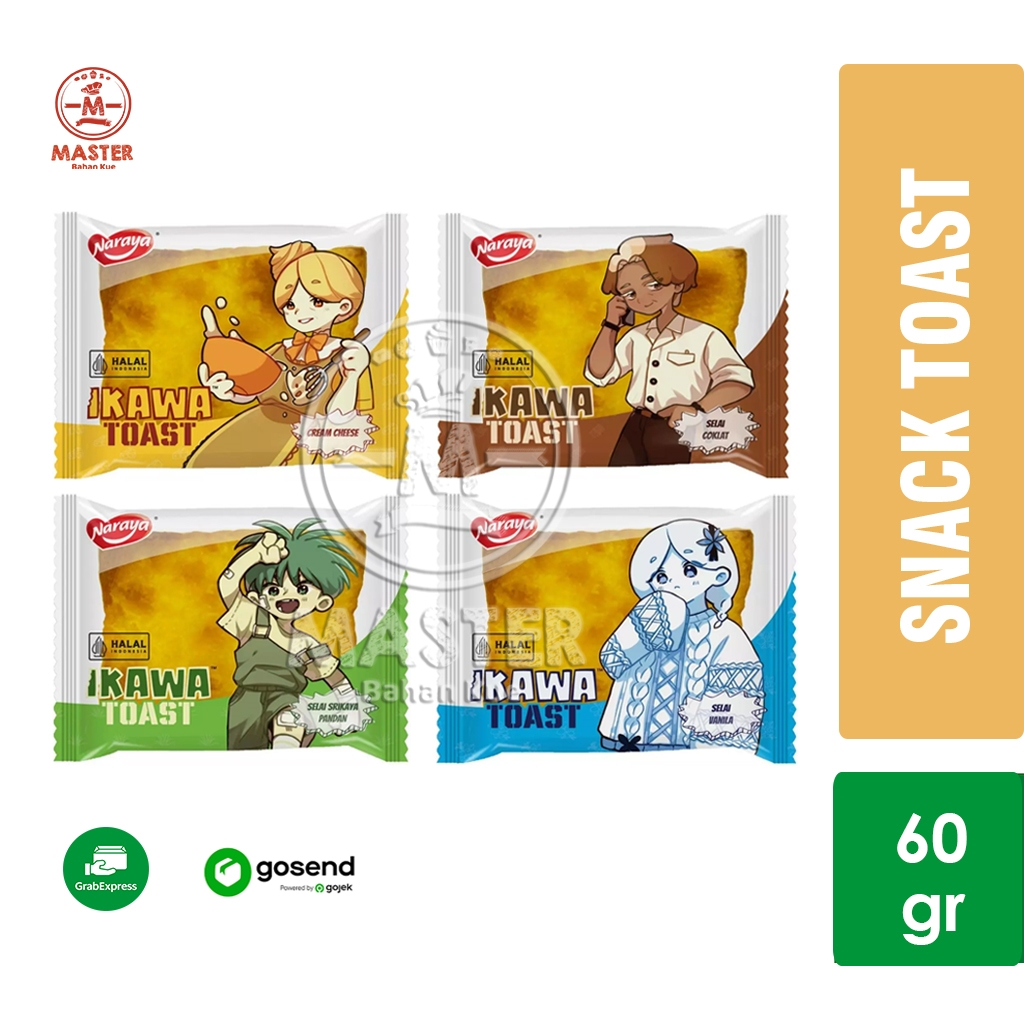 Jual Naraya Ikawa Toast Snack Roti Panggang Isi Selai Varian Rasa 60gr ...