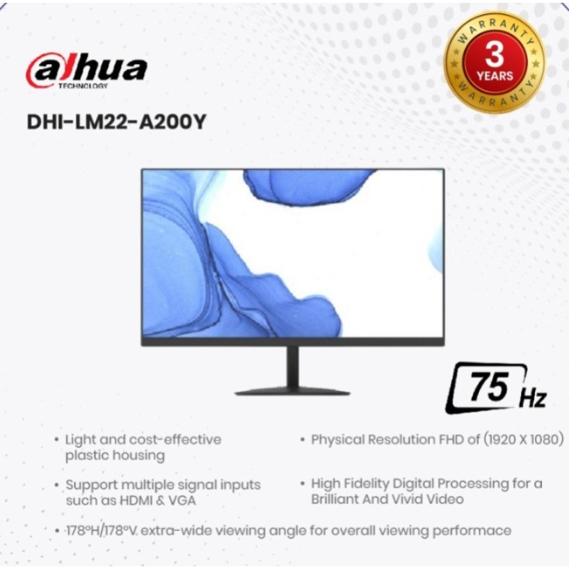 Jual MONITOR DHI-LM24-B200S-V2/DHI-LM24-A201F & DHI-LM22-A200Y "22" / "24" Inch - CTR | Shopee ...