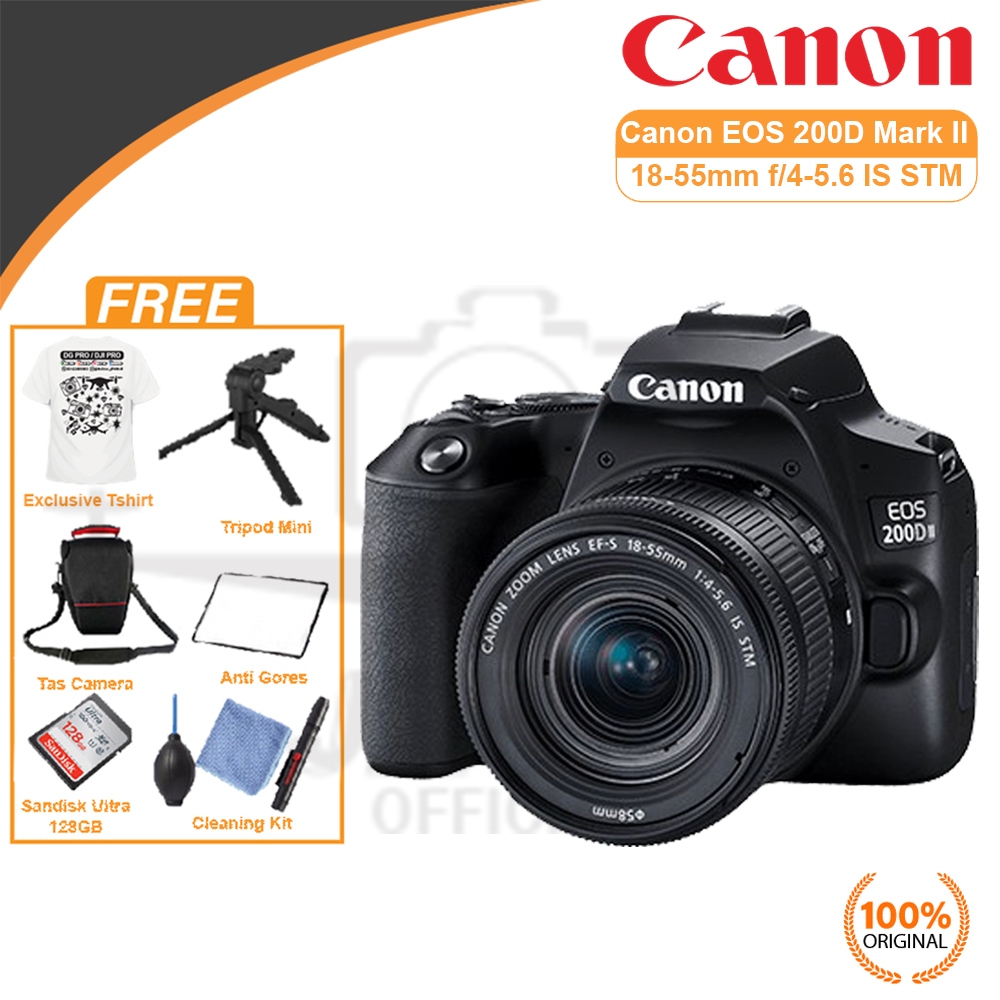 Jual Canon EOS 200D II Kit EF-S 18-55mm IS STM - DSLR Camera Garansi ...