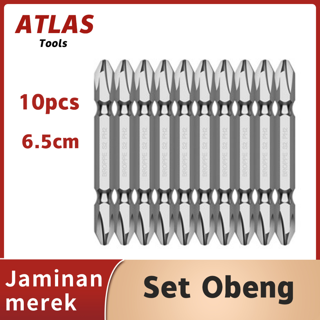 Jual ATLAS Tools 10Pcs Mata Obeng Set Anti-Slip Mata Obeng Magnetic ...