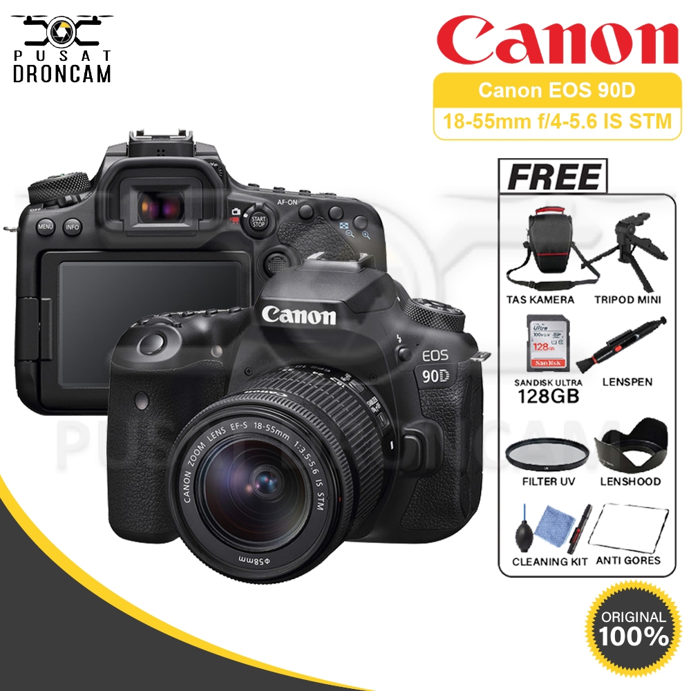 Jual Canon EOS 90D Kit 18-55mm IS STM Camera DSLR ORIGINAL | Shopee ...