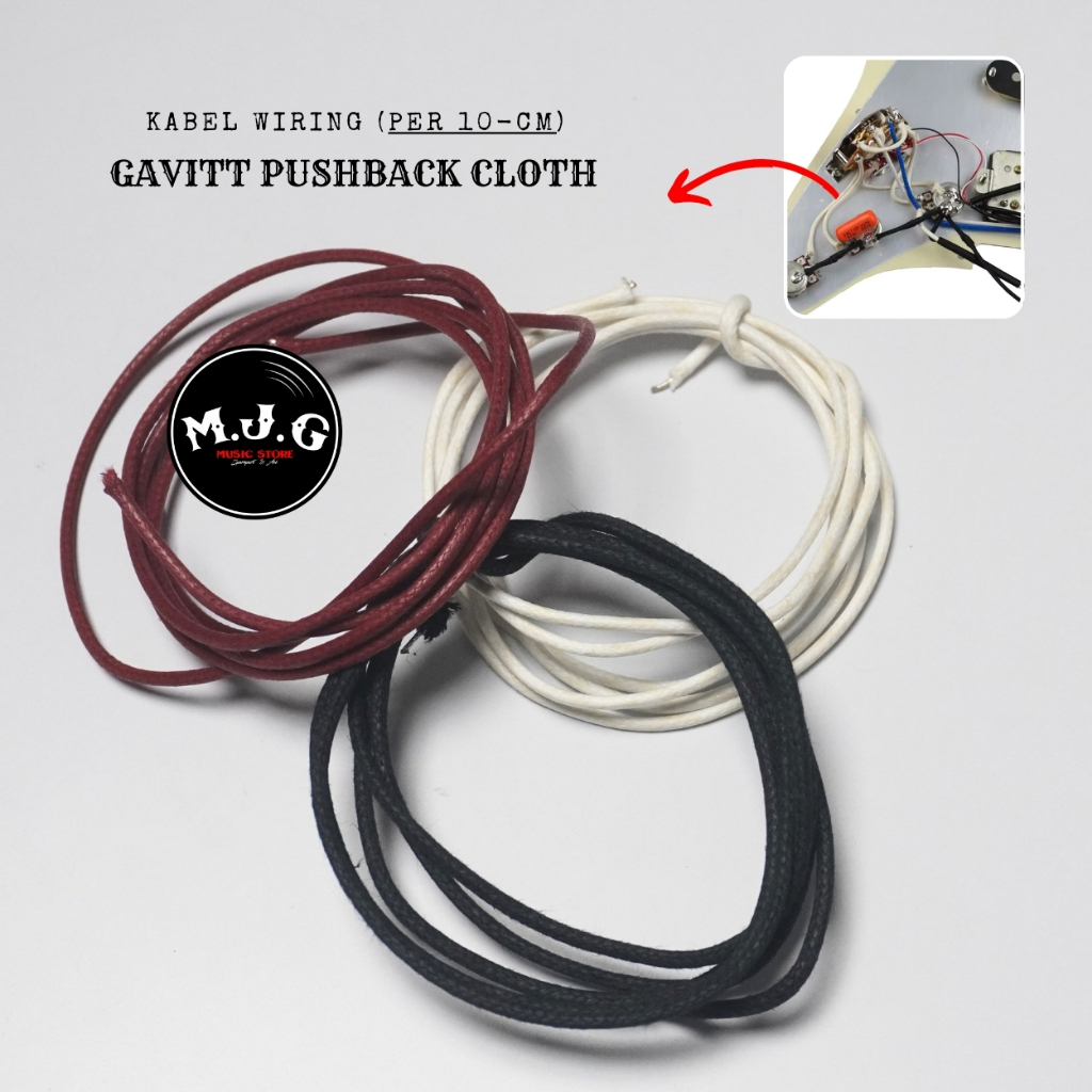 Jual Kabel wiring push back cloth AWG 22 for gitar or bass USA custom ...