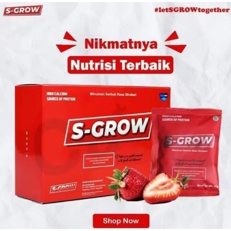 Jual (1 Box) Susu Peninggi Badan S Grow Sgrow Peninggi Badan Ori Super ...