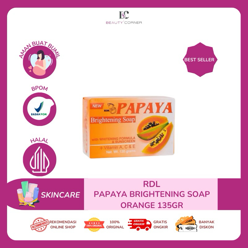 Jual 🩷RDL🩷Papaya Brightening Soap 135gr | Shopee Indonesia