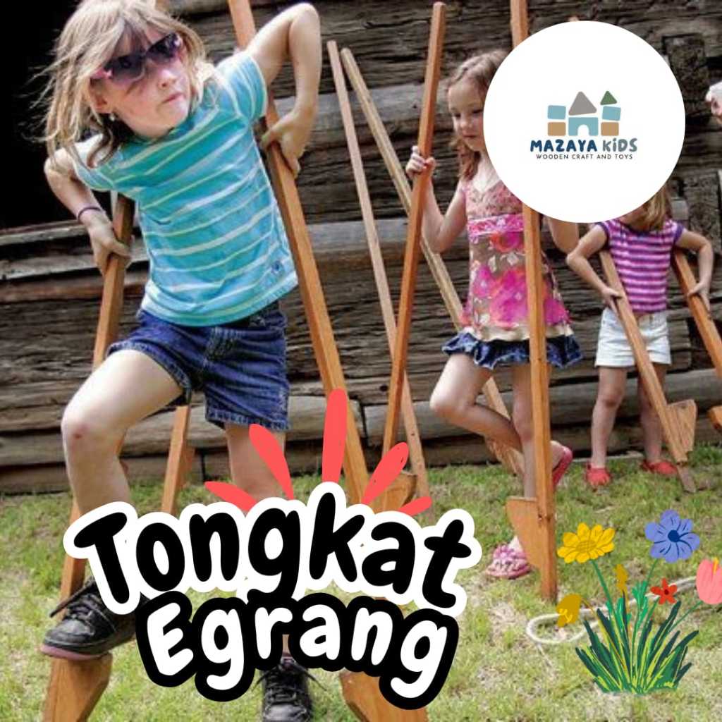 Jual Mazaya Kids - Mainan Tradisional Dari kayu Egrang/ Jongkrang ...