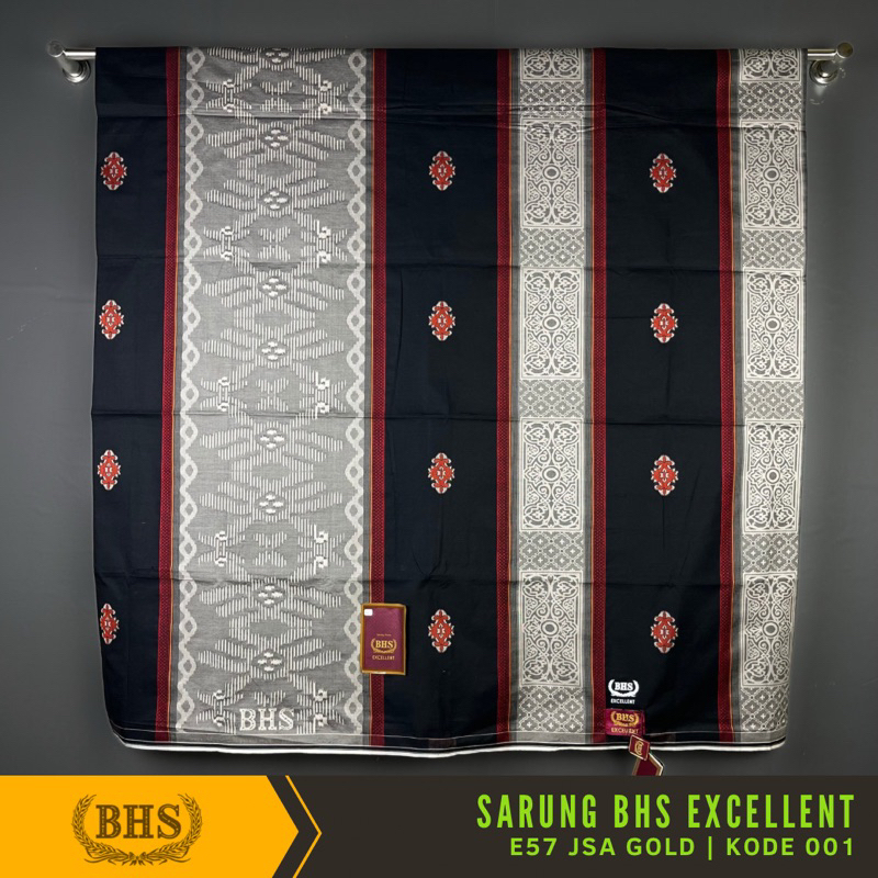 Jual Sarung BHS Excellent Gold Motif E57 JSA Jacaquard Songket Bahan ...