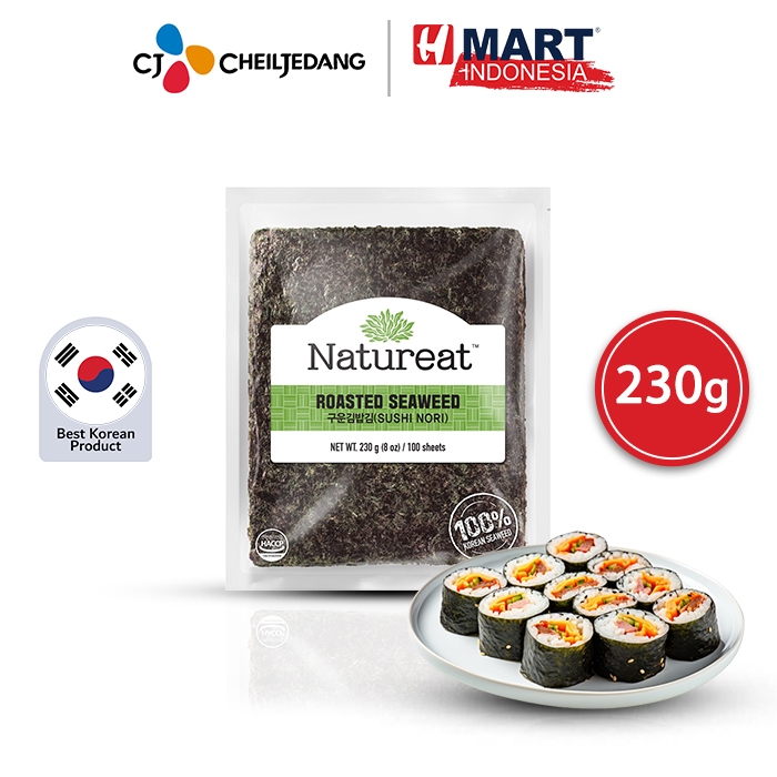 Jual CJ NATUREAT Nori (Roasted Seaweed) - Rumput Laut Panggang Korea 230g (Isi 100 Sheets ...