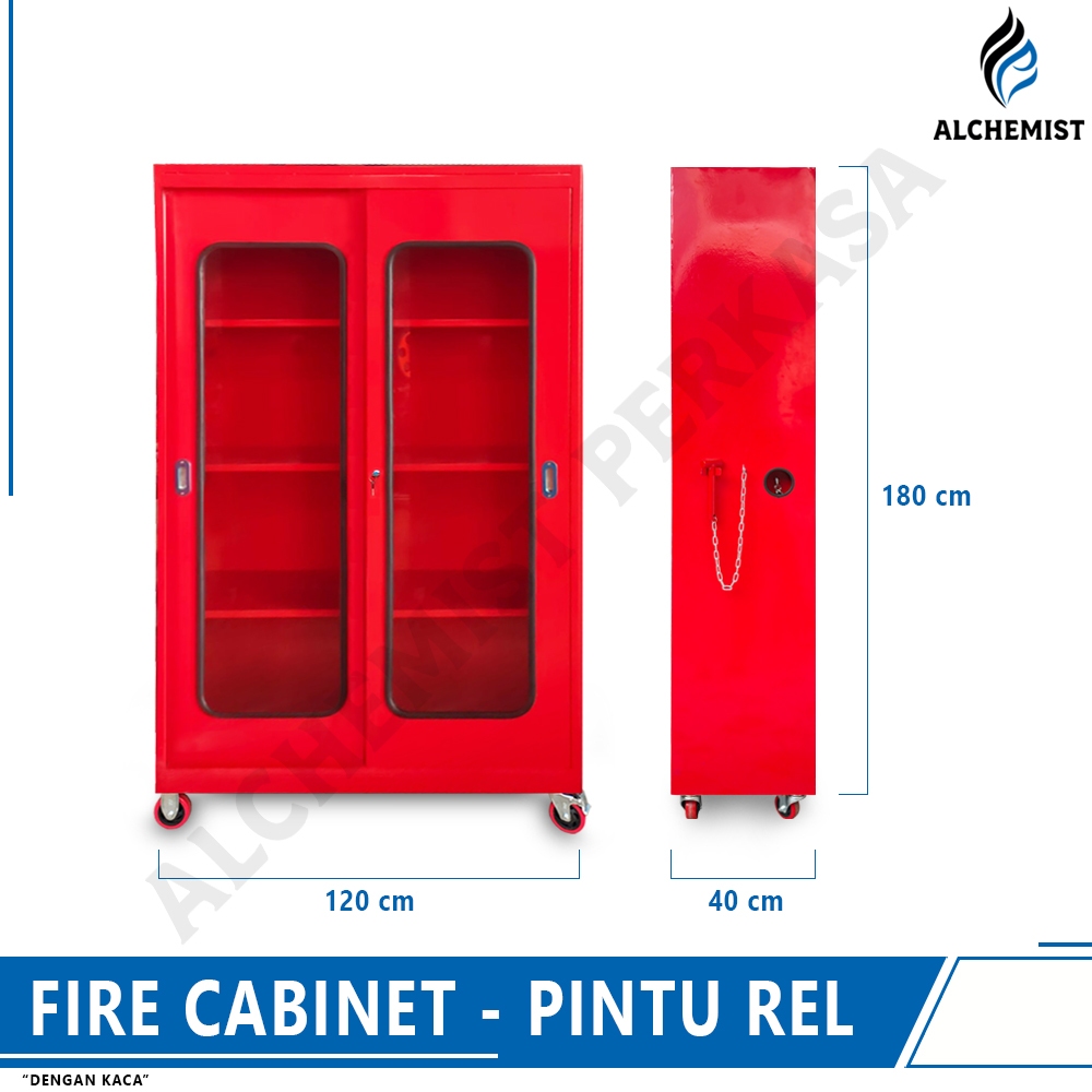 Jual Fire Cabinet / Lemari Safety - Pintu Rel - 120 x 40 x 180 cm | Shopee Indonesia