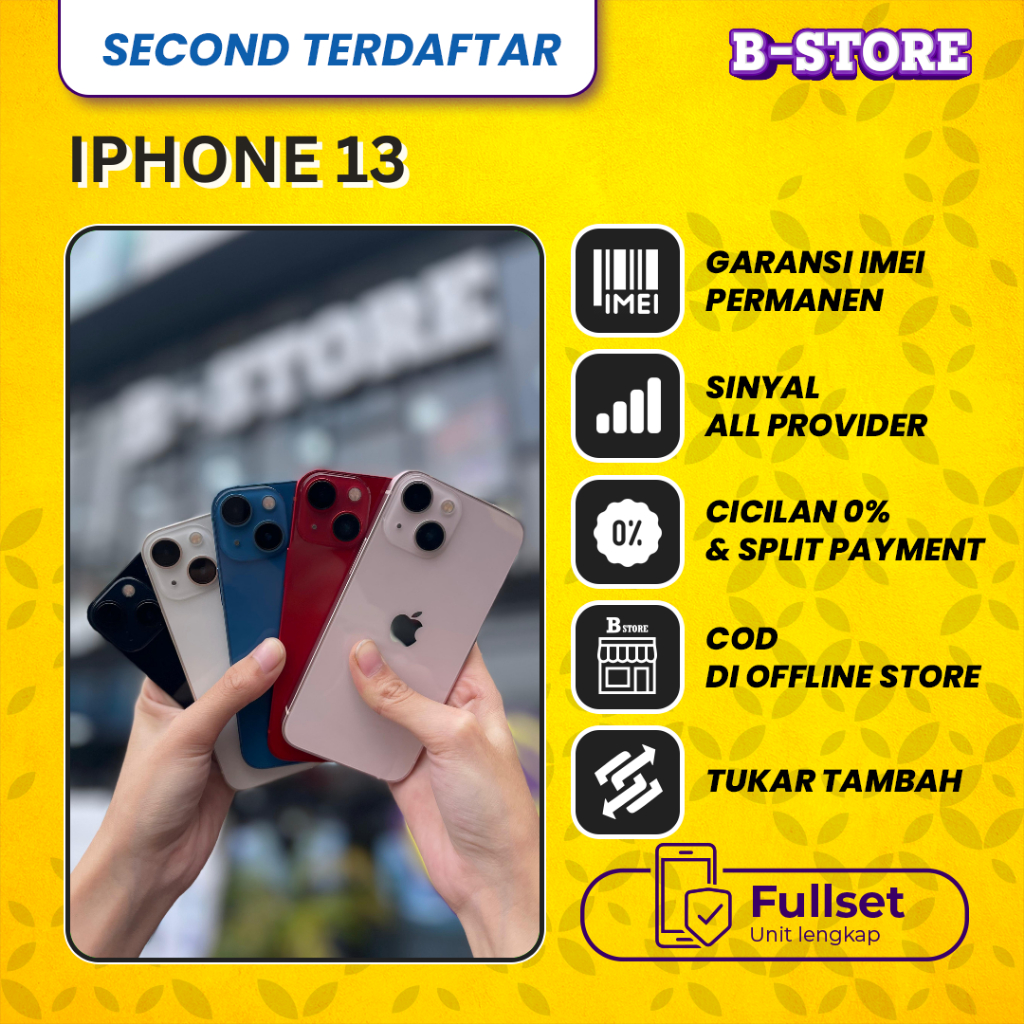Jual IP 13 128GB - Fullset Bergaransi - SECOND TERDAFTAR | Shopee Indonesia