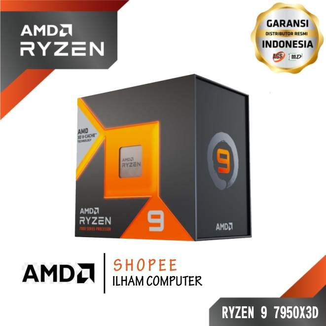 Jual AMD Ryzen 9 7950X3D 16 Core 32 Thread Processor-7950X 3D V Cache | Shopee Indonesia