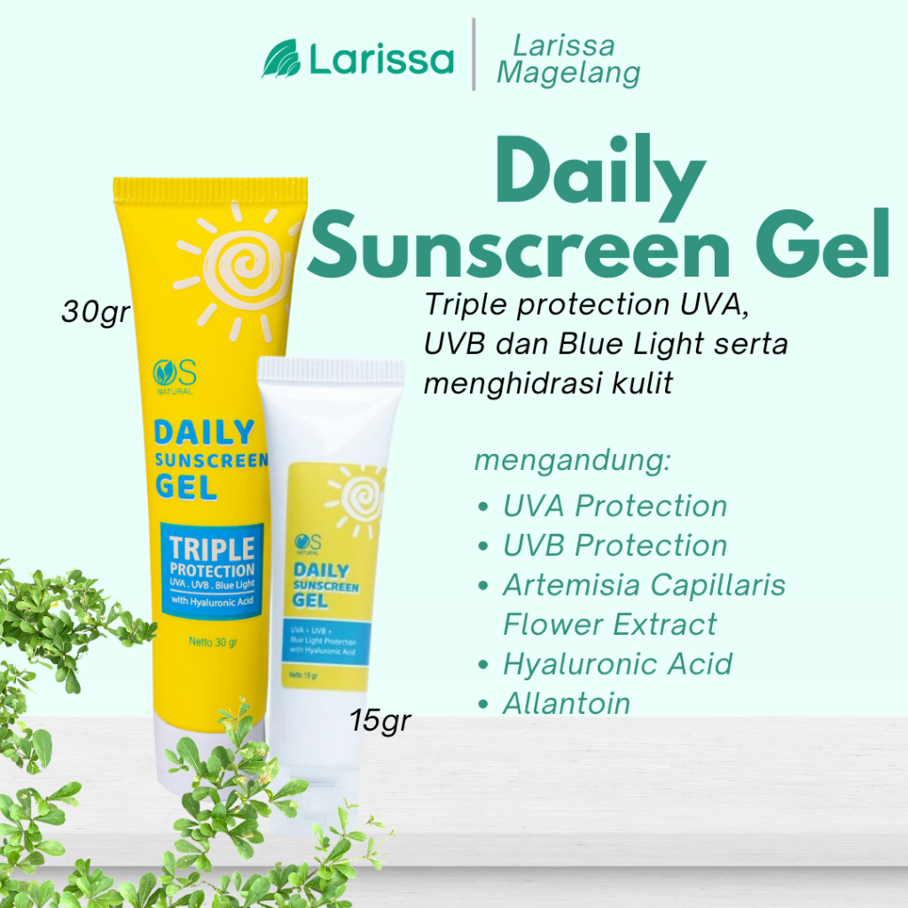 Jual LARISSA DAILY SUNSCREEN GEL 15GR DAN 30GR | Shopee Indonesia