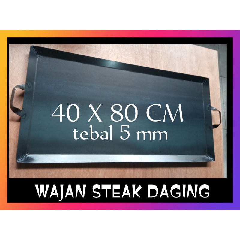 Jual Wajan Steak Anti Lengket baja Jumbo 2 Tungku 40 x 80 Pembakaran ...
