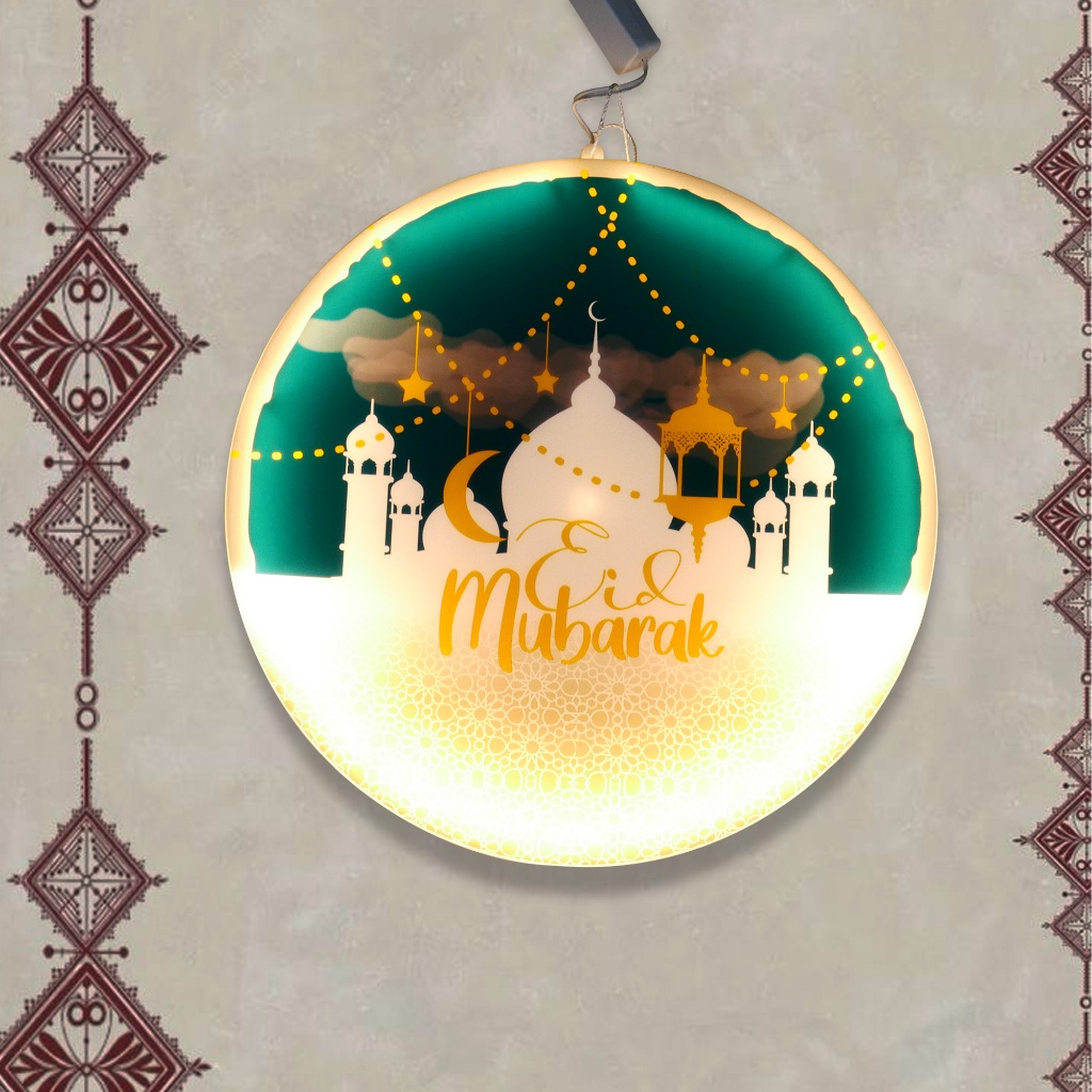 Jual NEON BOX ID MASJID/NEON BOX IDUL FITRI/HIASAN TEMBOK AESTHETIC ...