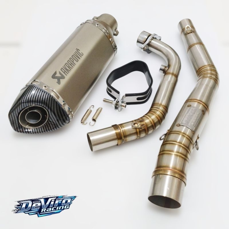 Jual Knalpot Akrapovic APT Import Full System R15 V3 V4 CBR Sonic 150R ...