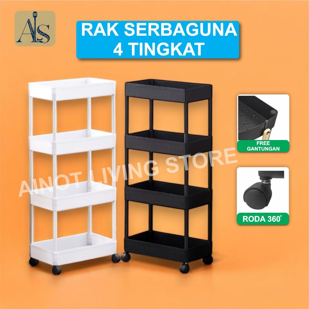 Jual [ALS Yumi] Rak Serbaguna 4 tingkat - Rak Persegi 4 susun - Rak ...