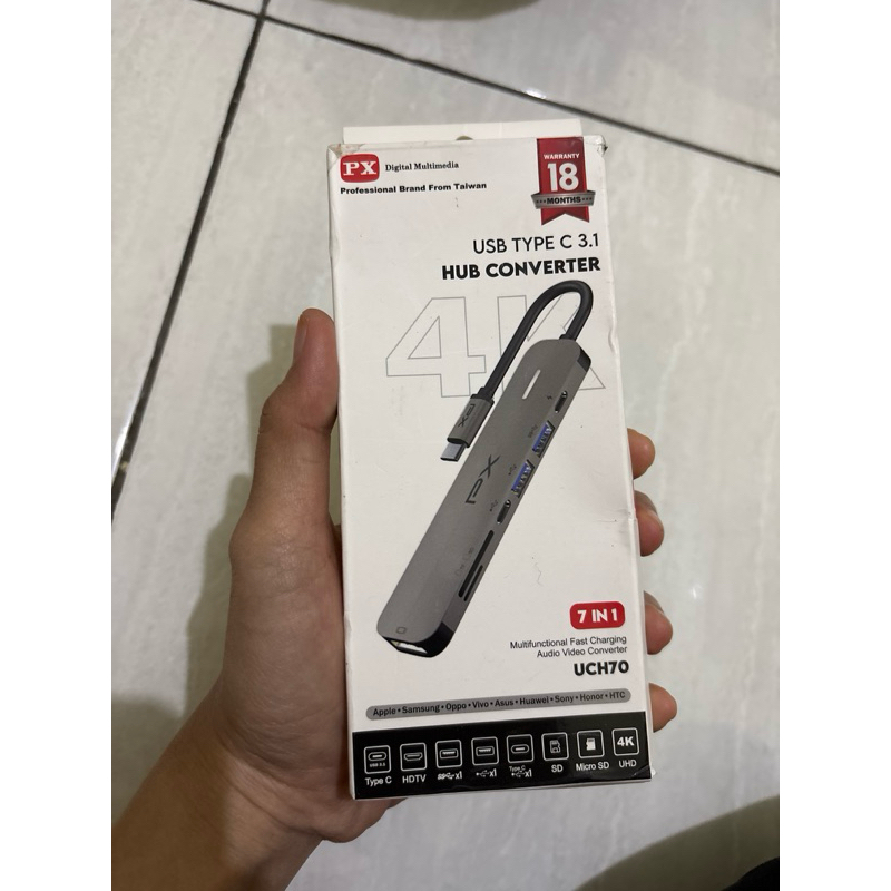 Jual PX Hub Converter Type C 3.1 Laptop MacBook to HDMI Type C 7in1 ...
