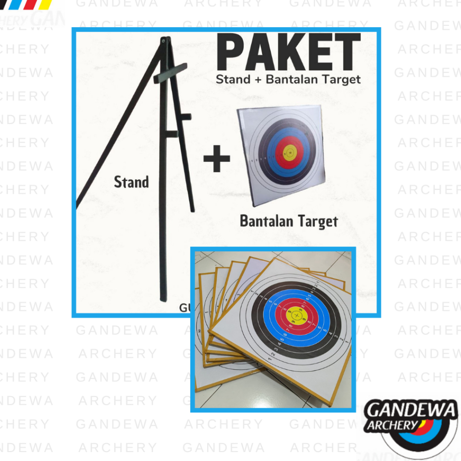 Jual SET STAND & TARGET PANAHAN STANDAR | 3 KAKI | 50X50X2 | EVA SPON ...