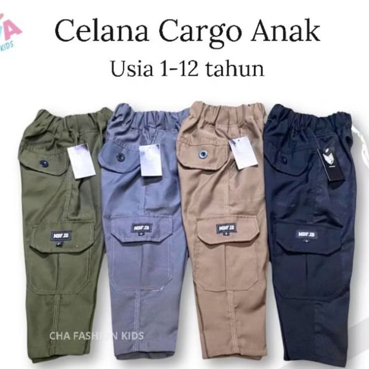 Jual CELANA CARGO PANJANG ANAK USIA 1-13 TAHUN UNISEX LAKI-LAKI PEREMPUAN PREMIUM SAKU BANYAK ...