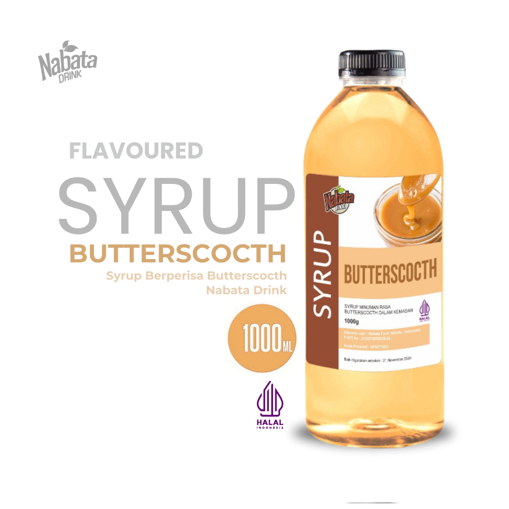 Jual Sirup Butterscotch Nabata Drink 1 Liter - Butterscotch Syrup 1000 ...
