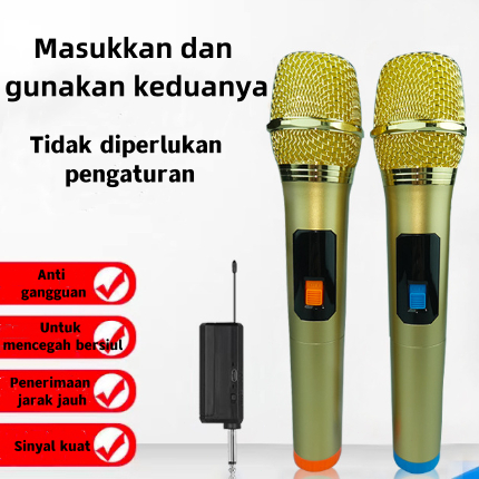 Jual Double Digital Mic Wireless Microphone / Metalic Mikrofon | Shopee ...