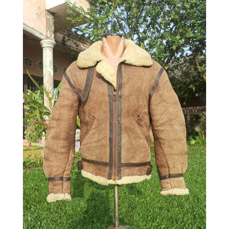 Jual Vtg 80s Avirex B3 USAAF Sheepskin Bomber Flight Jacket X Jaket ...