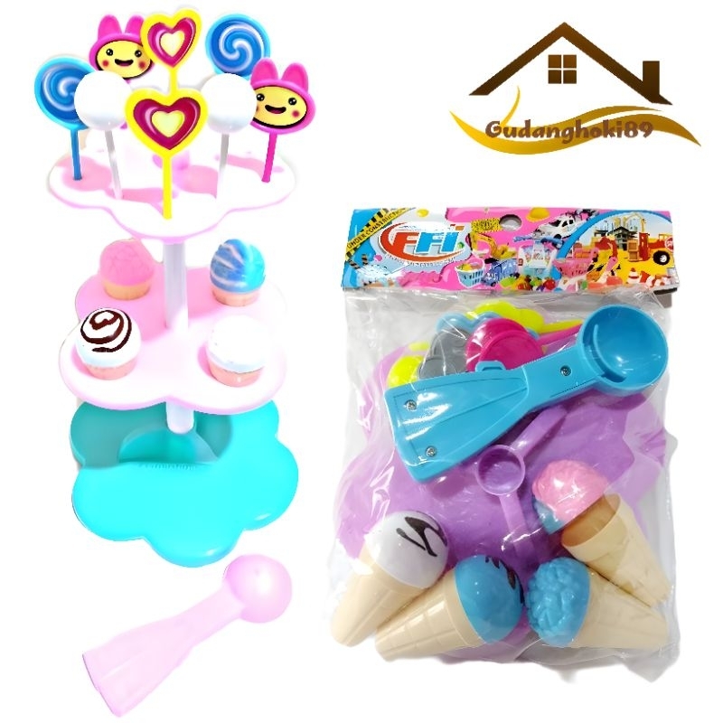 Jual Mainan Anak Ice Cream & Candy / Es Krim Dan Permen DIY Play Set ...