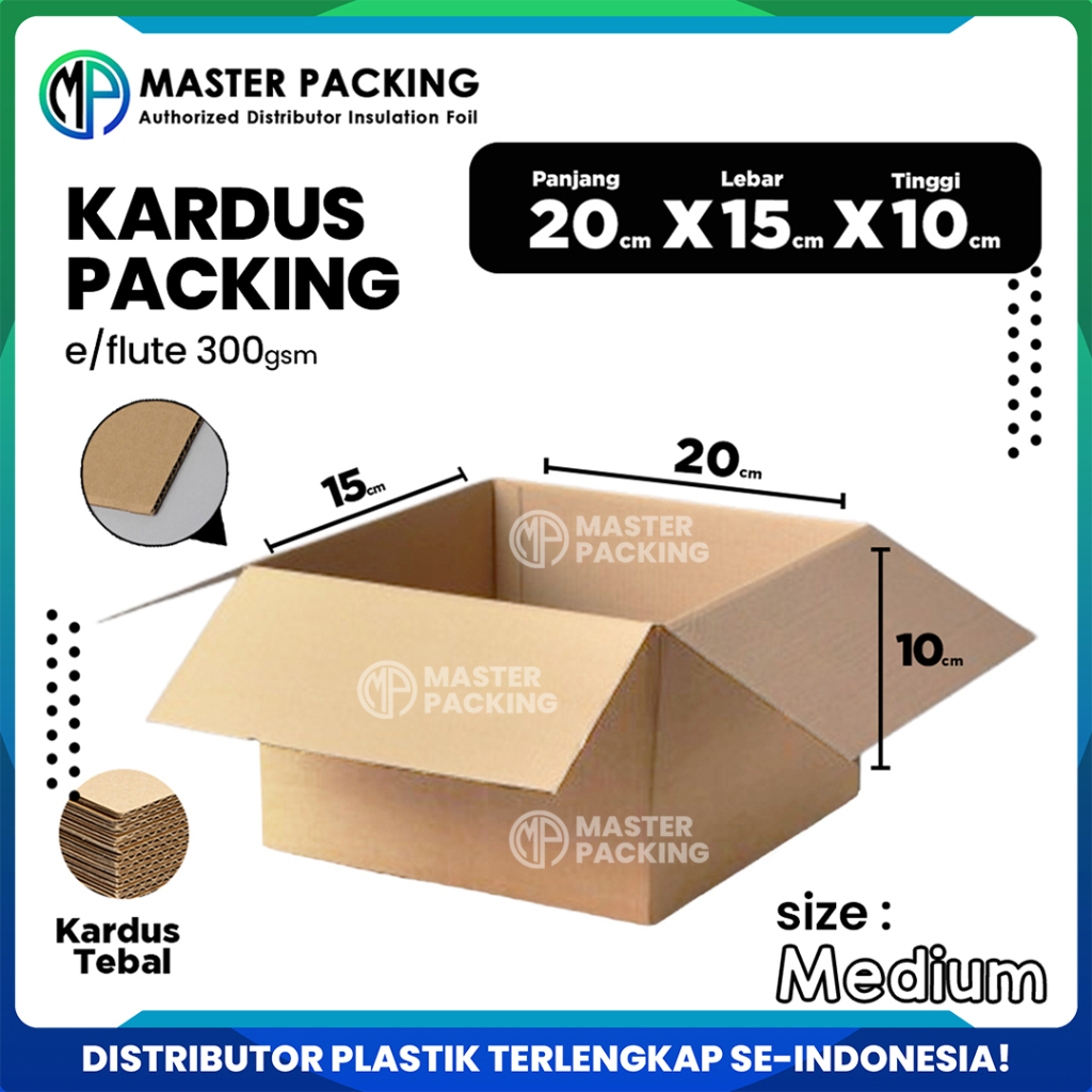 Jual Kardus Packing 20 X 15 X 10CM Cardboard Box Kotak Box Kartun Dus ...