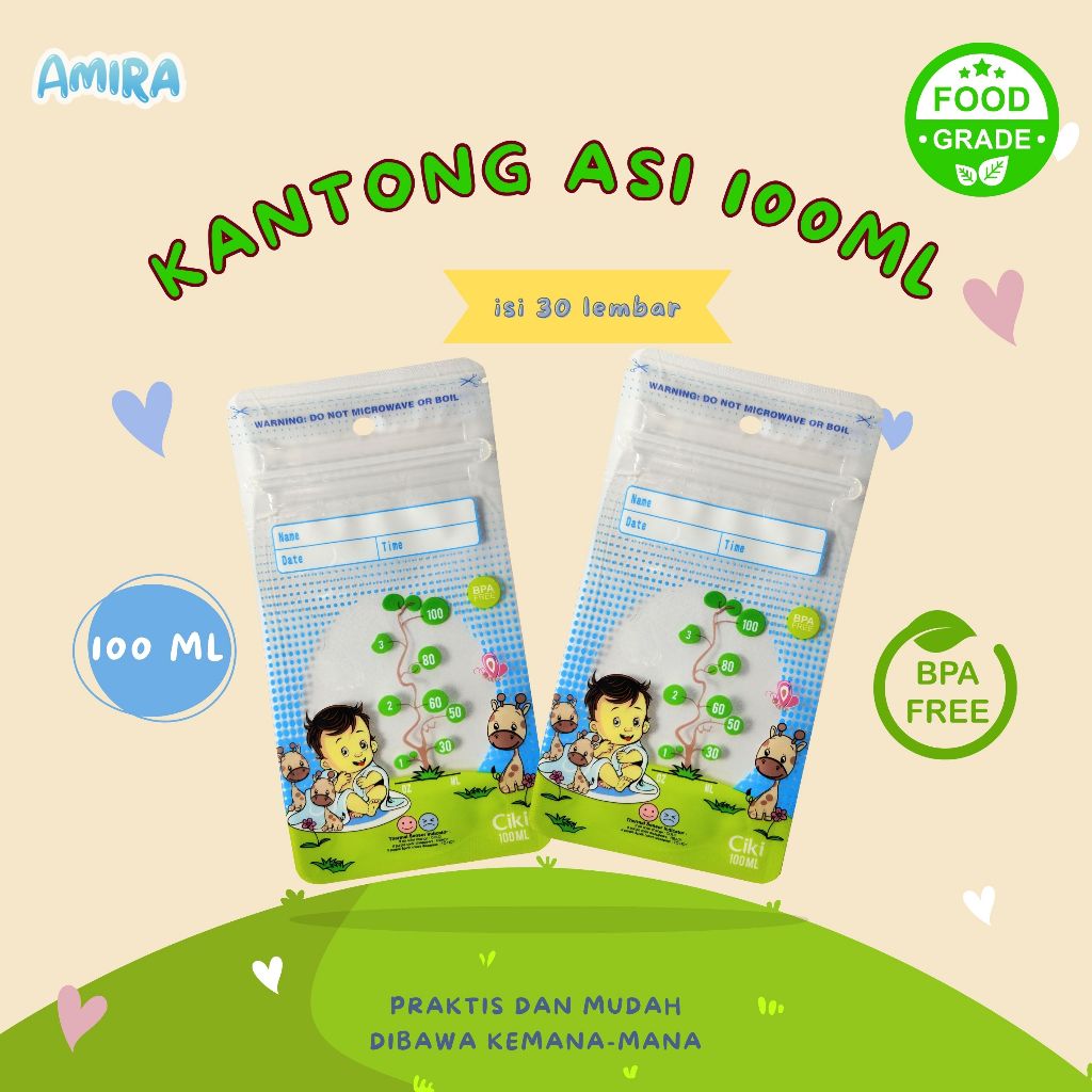 Jual CIKI MILK BAG 100 ML ISI 30 BIJI / Kantong Asi Bayi / Breast Milk ...