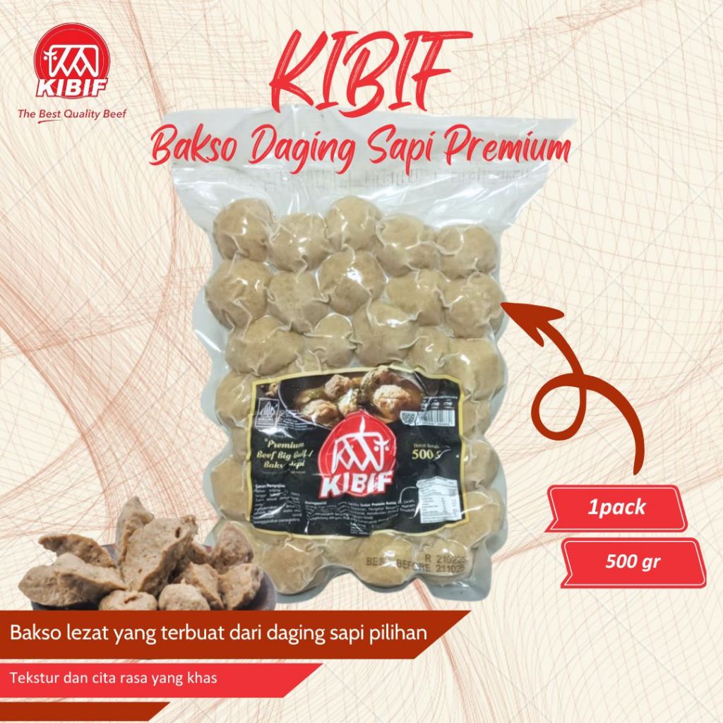Jual Kibif Bakso Sapi Premium Beef Big Ball 500gr | Shopee Indonesia