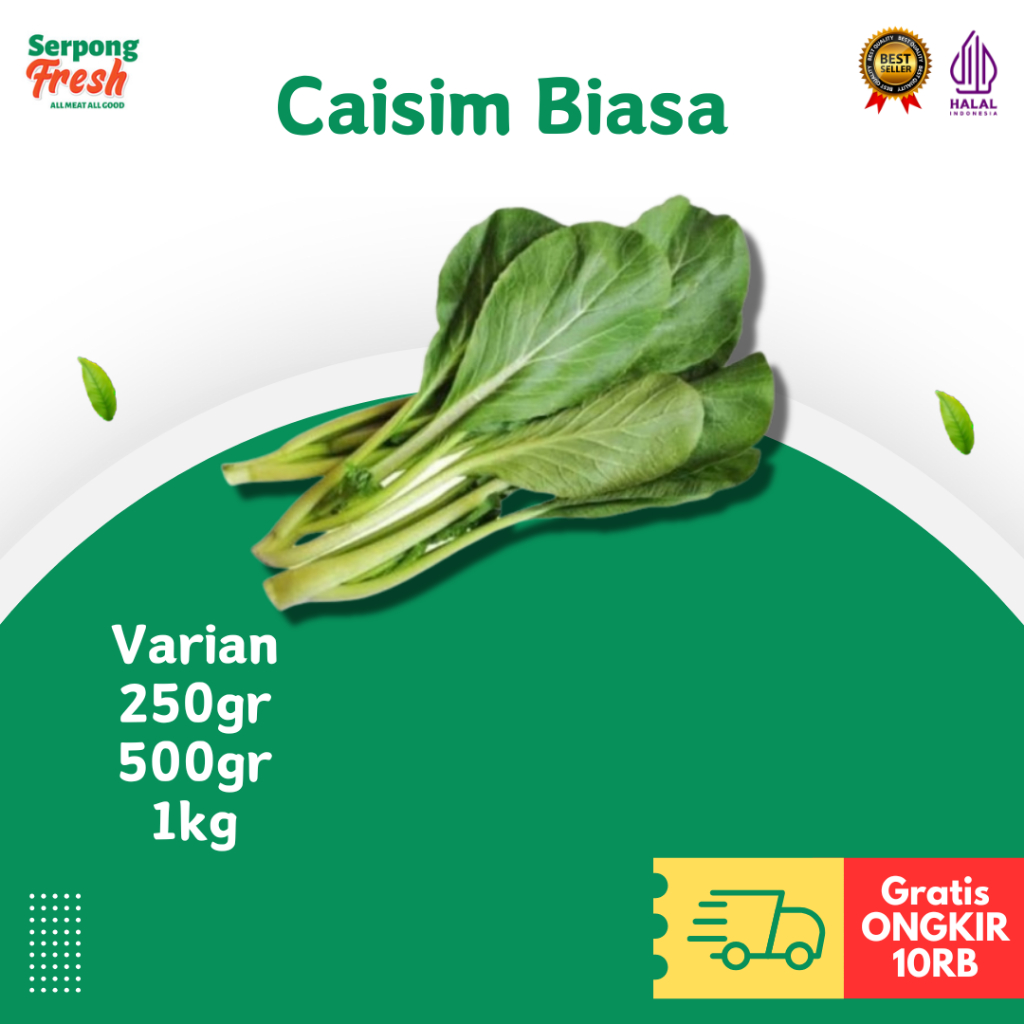 Jual Caisim Biasa Sawi Hijau Ijo Segar 250gr 500gr 1kg Sayuran Fresh ...