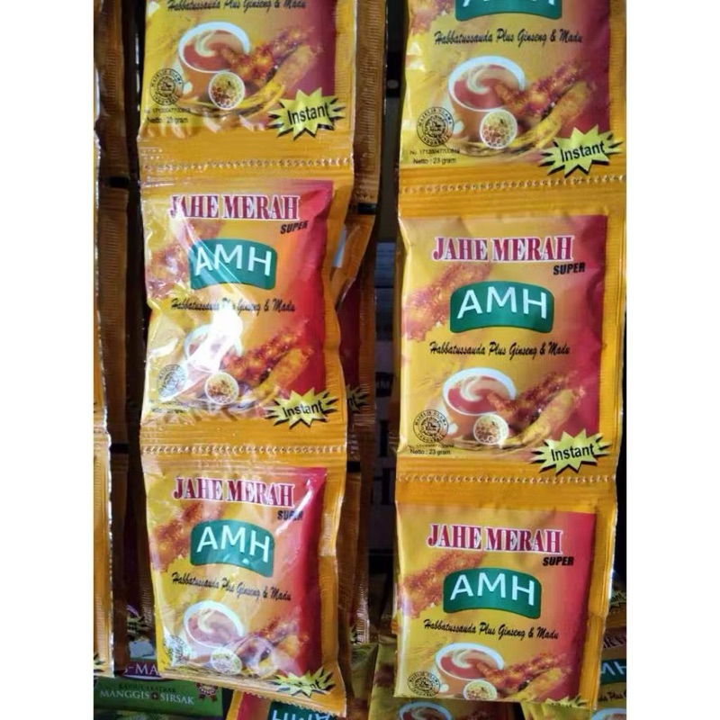 Jual AMH Jahe Merah 1 renceng isi 10sachet | Shopee Indonesia
