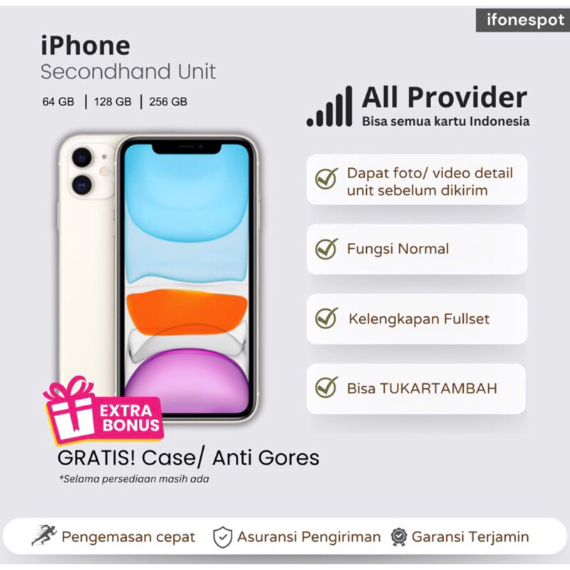 Jual HANDPHONE 11 128 SECOND ORIGINAL | Shopee Indonesia