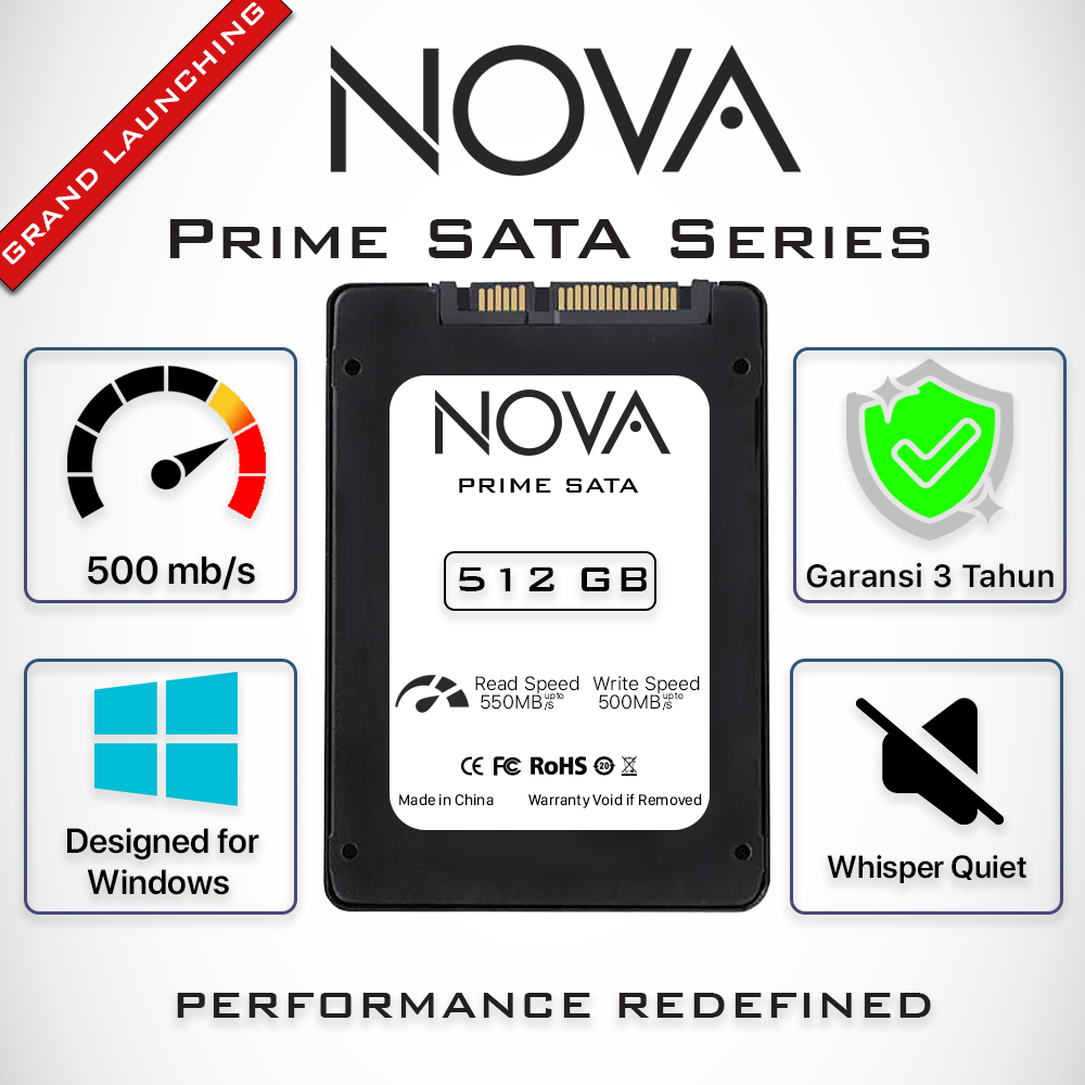 Jual SSD 512GB SATA III NOVA Prime 2.5" Garansi 3 Tahun 512 GB Bukan ...