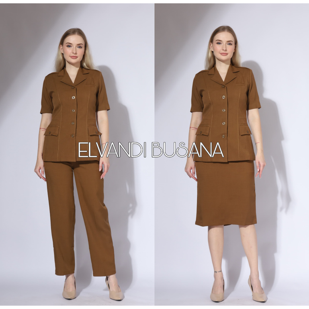 Jual Blazer Wanita Baju Kerja Kantor Seragam Dinas PDH PNS Pemda Guru ASN Wanita kode 6605 Pemda ...