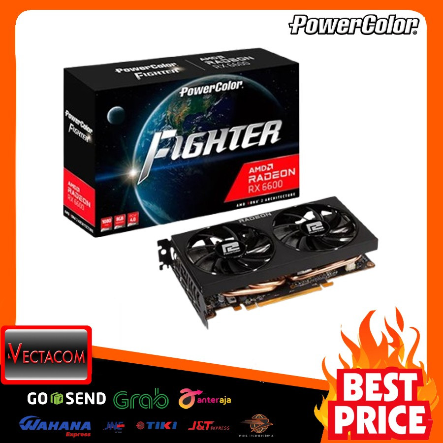 Jual VGA Card POWERCOLOR RX 6600 8GB FIGHTER GDDR6 | Shopee Indonesia