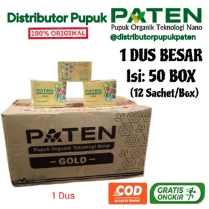 Jual pupuk organik paten gold original 50 bok (50x 12 sachet )pupuk ...