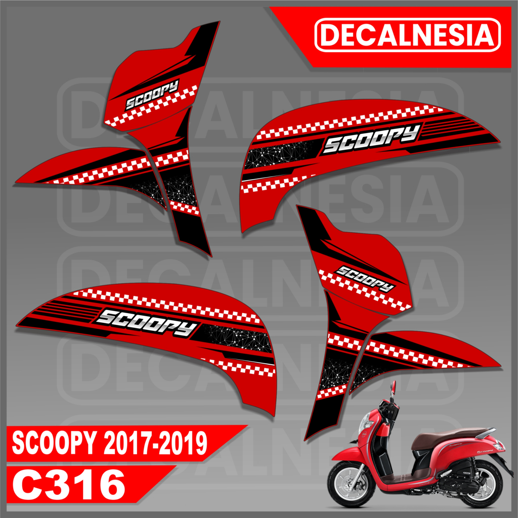 Jual Stiker Striping Scoopy Esp 2019 2018 2017 Sticker Motor Variasi ...