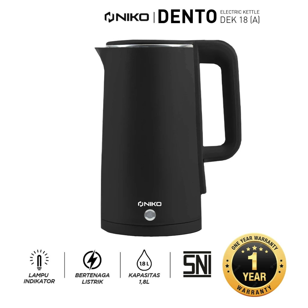 Jual Niko Electric Kettle Teko Listrik Kapastias 1.8 Liter Dento DEK-18 ...