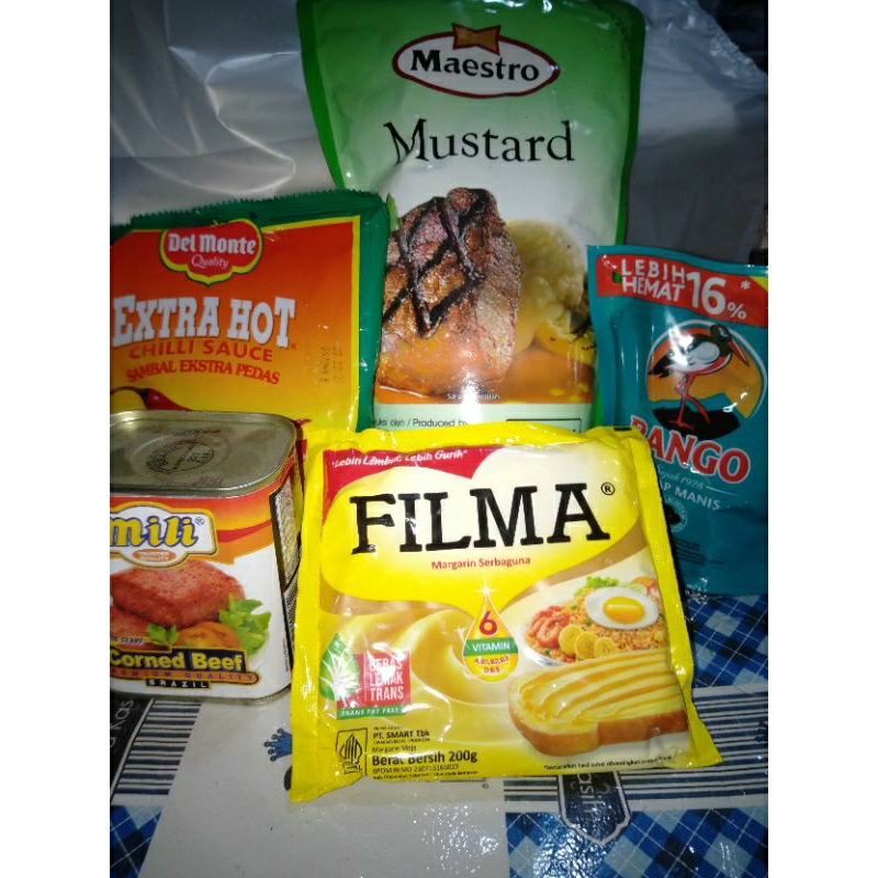 Jual Paket C ( mustard - sambal sachet - margarin - kecap - cornet ...