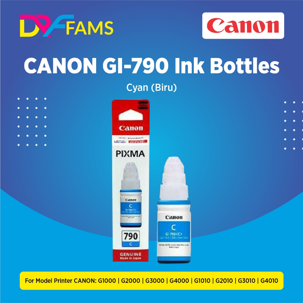 Jual TINTA PRINTER - CANON GI-790 G1010 G2010 G3010 G1000 G2000 - Cyan ...