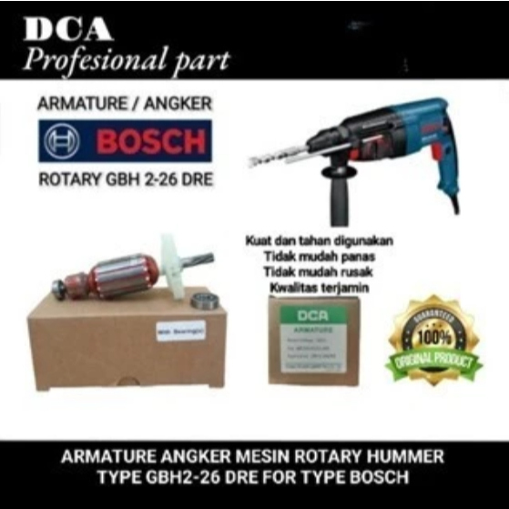 Jual DCA armature angker mesin bor rotary Hummer type GBH2-26DRE for ...