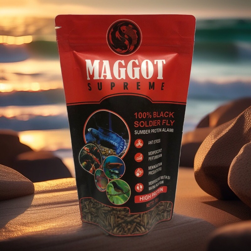 Jual MAGGOT KERING, DRIED LARVAE 50gram, MAGGOT SUPREME ,pakan ikan ...