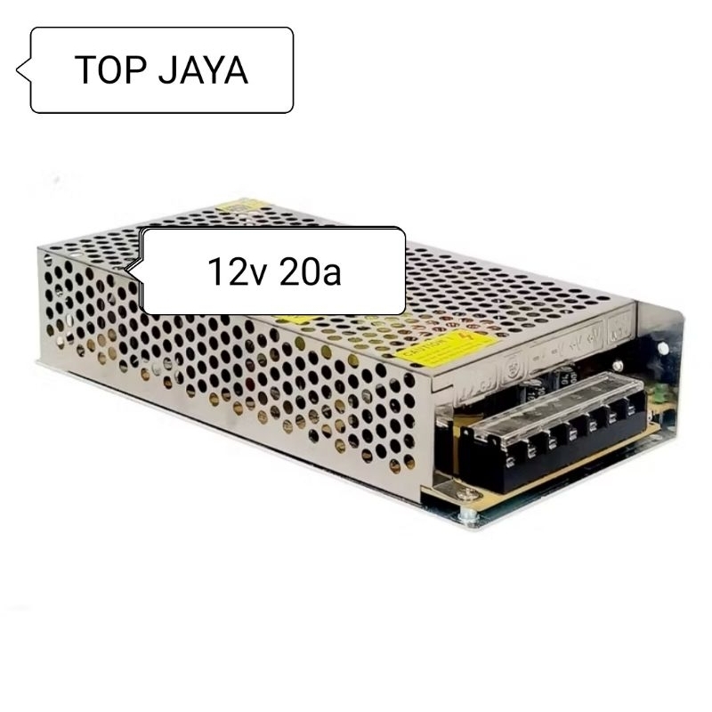 Jual PSU 20A 12\V 240W power supply 12Volt 20 Amper Trafo indoor 20A ...