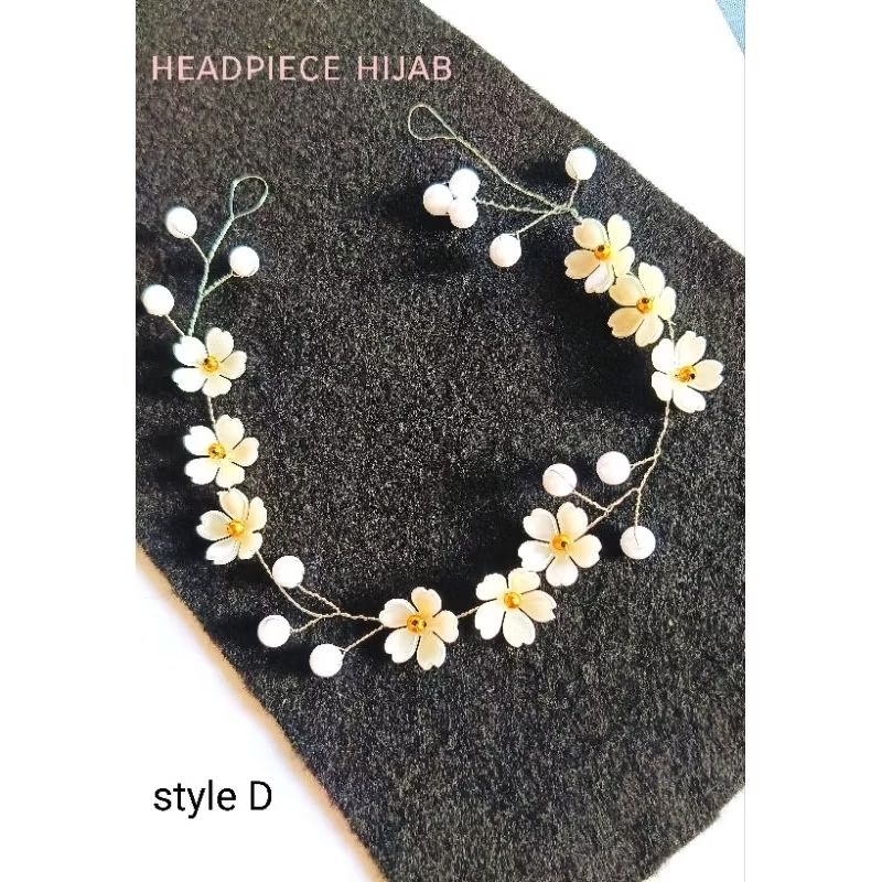Jual Headpiece hijab/mahkota bunga gold (style D) | Shopee Indonesia