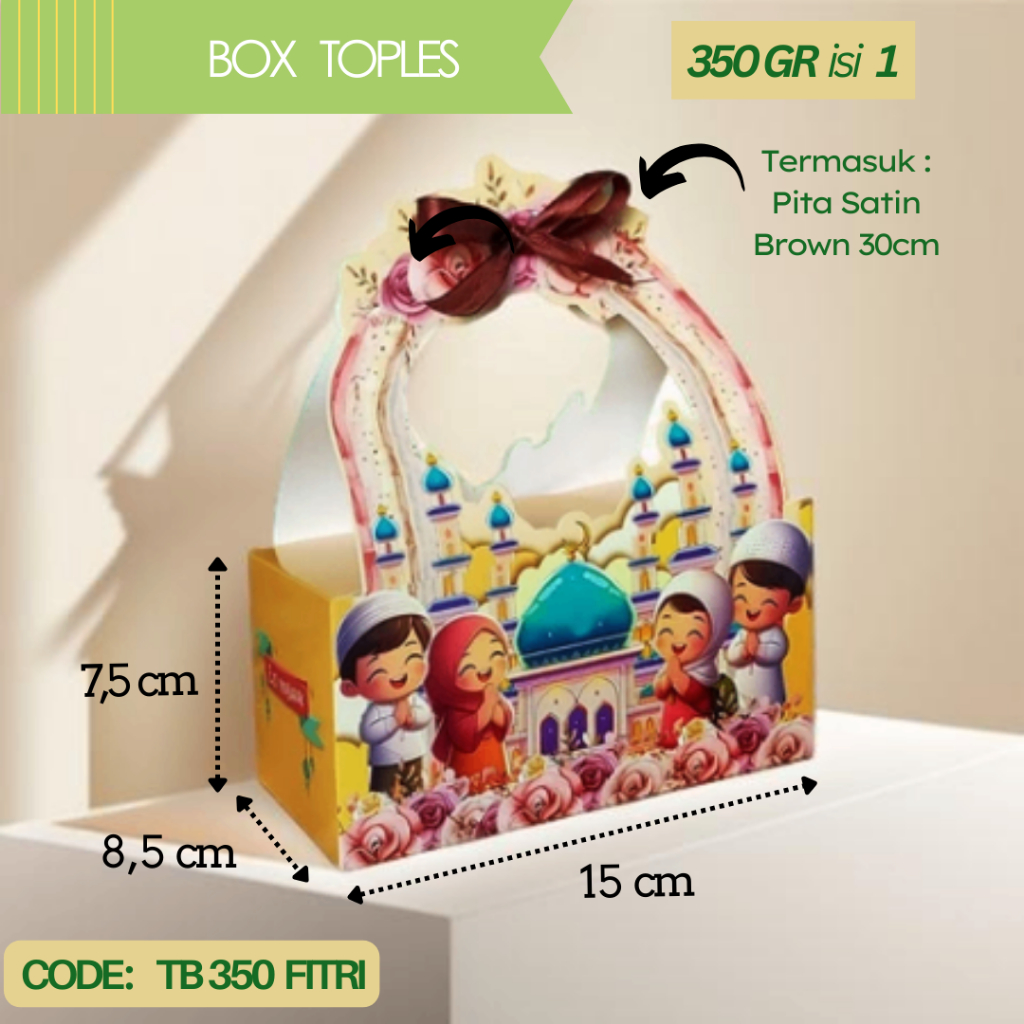 Jual Handle Box Packaging Lebaran 1 Toples 350gr / Dus Jinjing Hampers ...