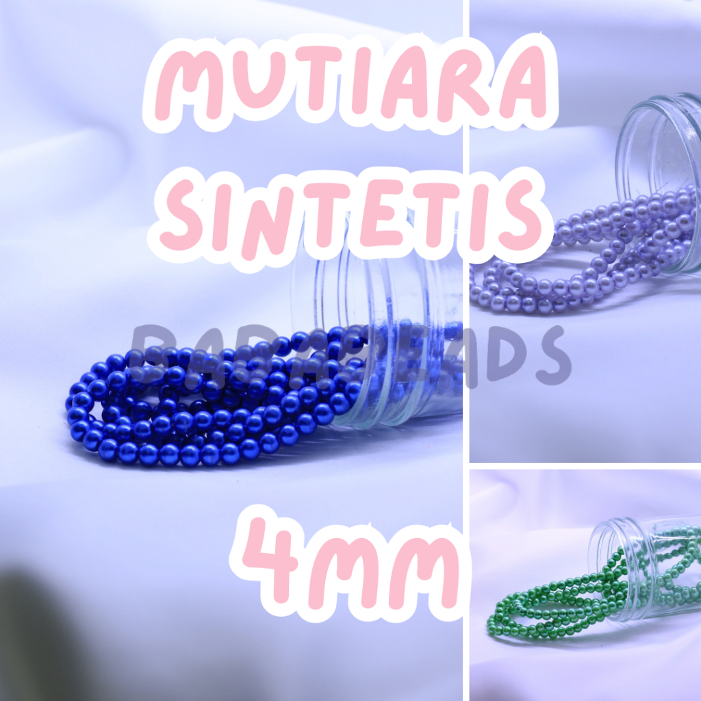 Jual 【LENGKAP】【4mm Mutiara Sintetis Berat】- Mutsin 4mm - Mutiara ...