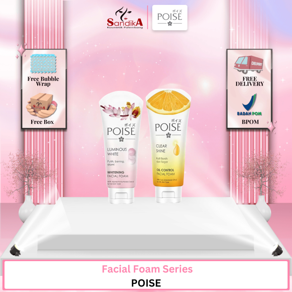 Jual Poise Facial Foam Tube 100 gr dan 50 gr | Whitening, Oil Control ...