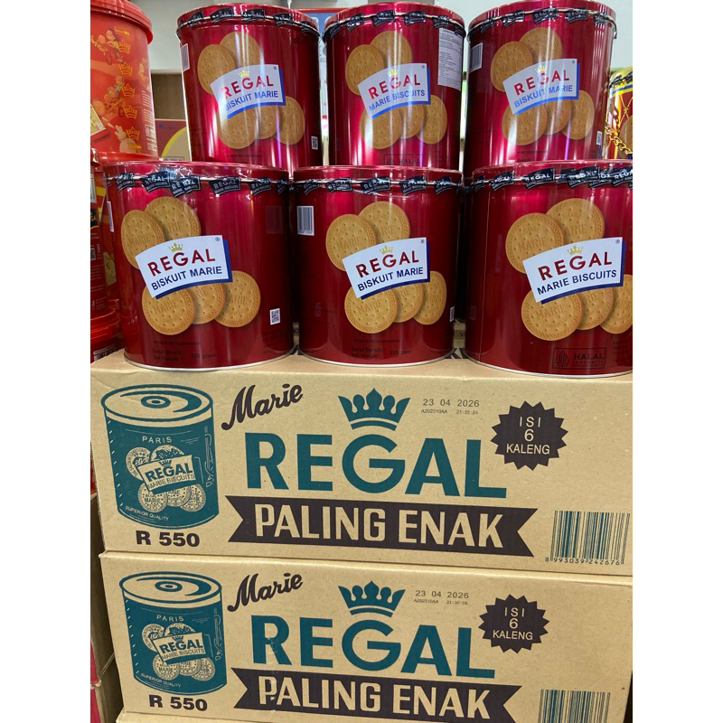 Jual Regal Marie Baru Kaleng 550g kemasan 1 dus | Shopee Indonesia